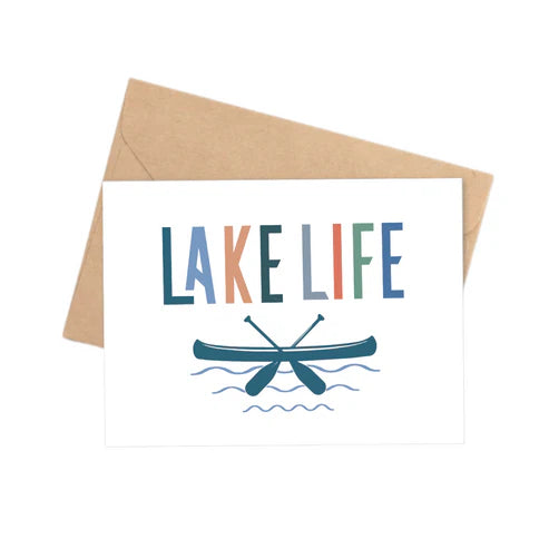 Lake Life Canoe - Note Card | Compass Rose