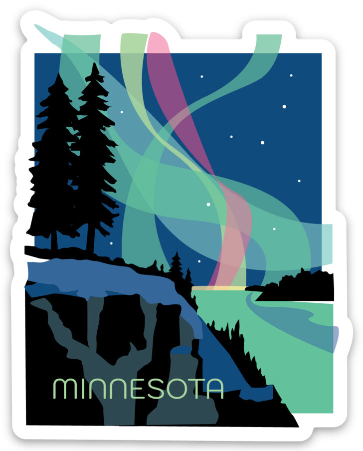 Northern Lights Minnesota - Decal | Compass Rose