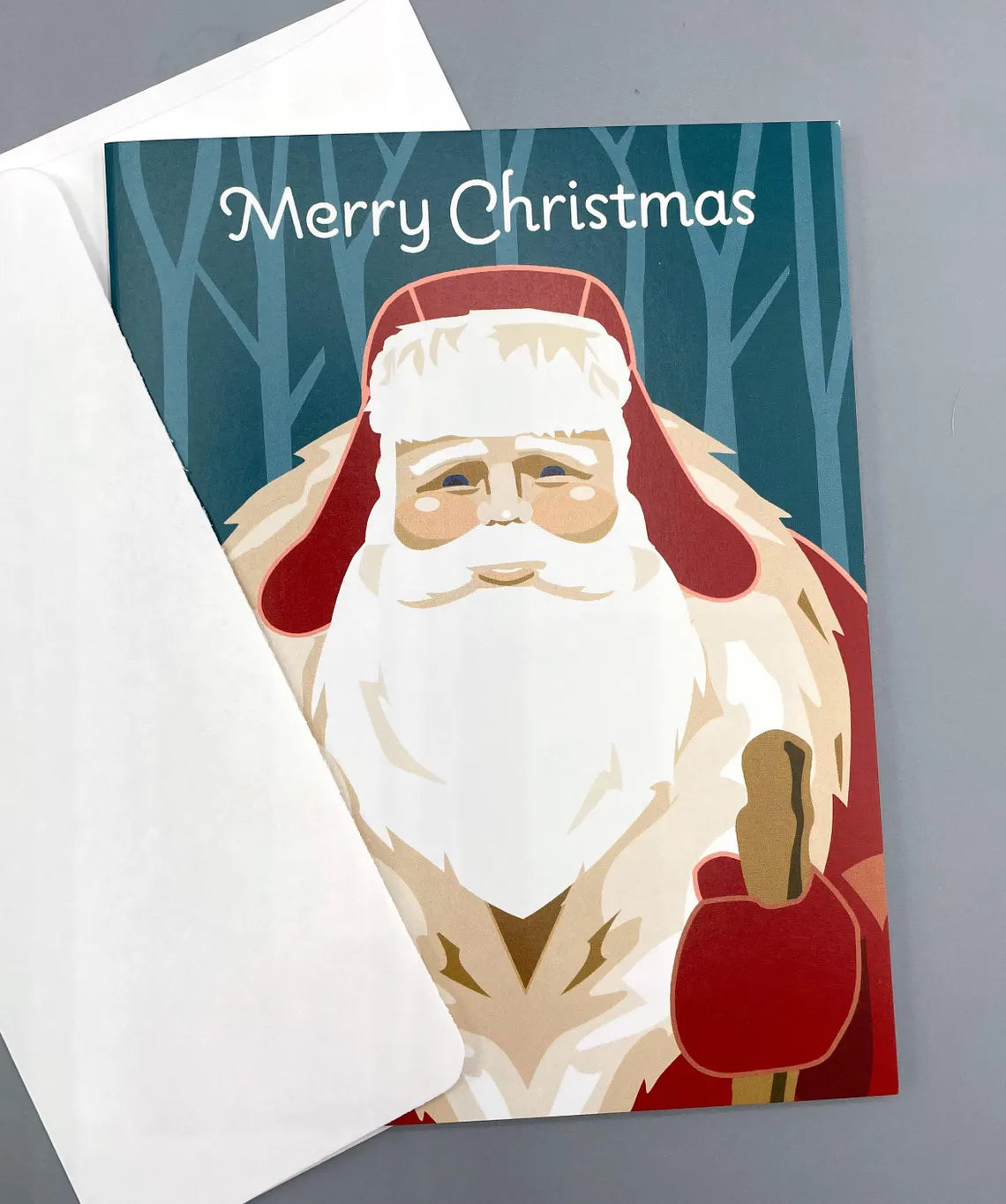 Northwoods Santa - Note Card | Compass Rose
