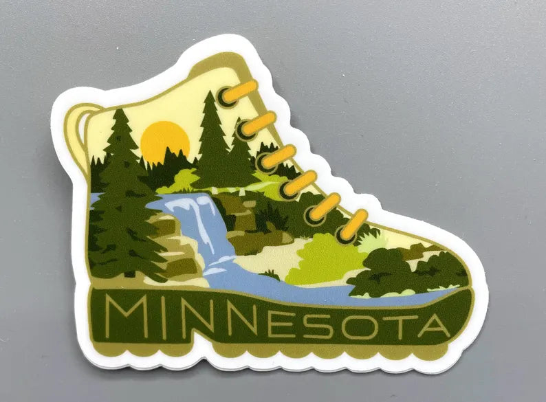 Minnesota Hiking Boot - Decal | Compass Rose